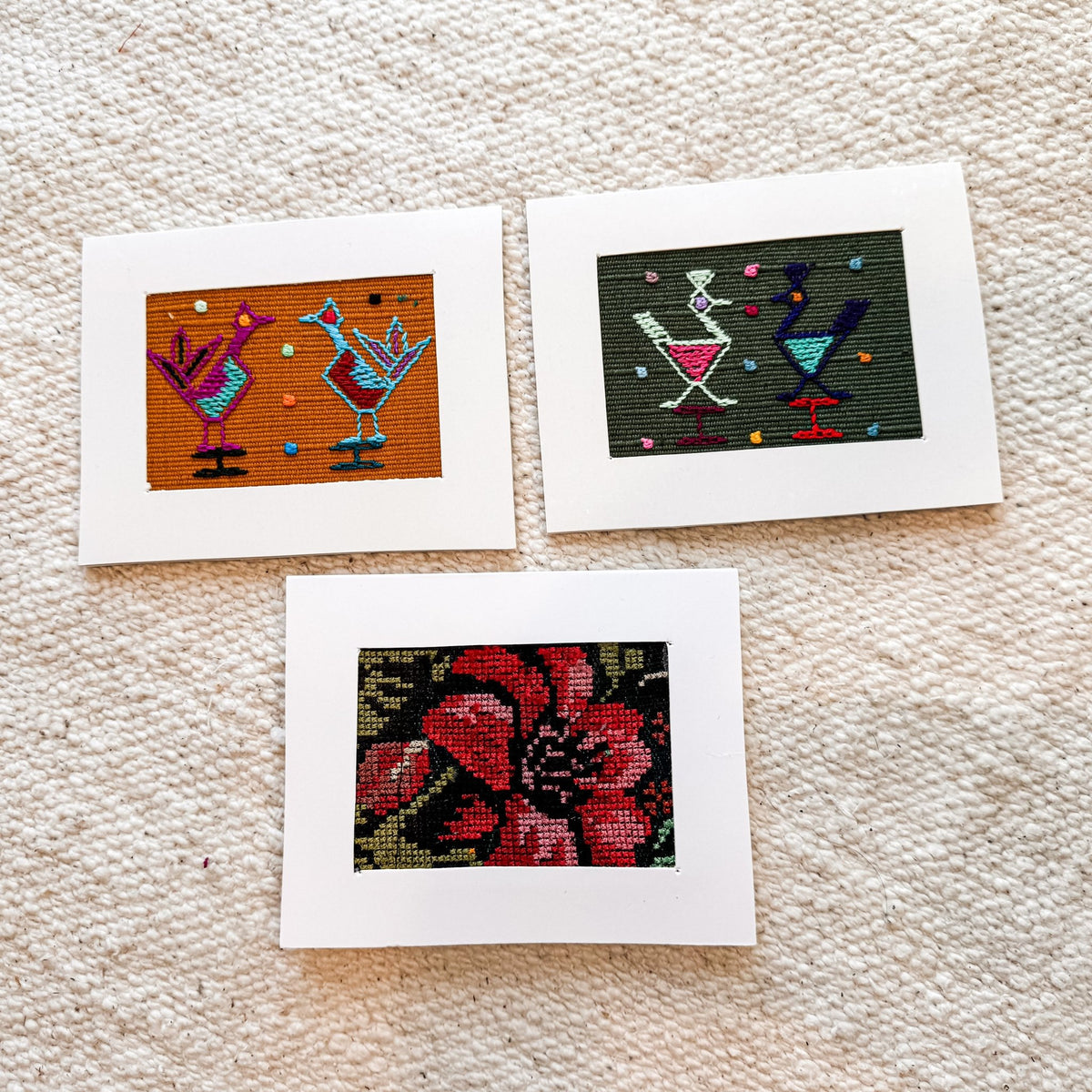 Handwoven Mayan Cards – Set of 3 Unique Greeting Cards – Vida Maya